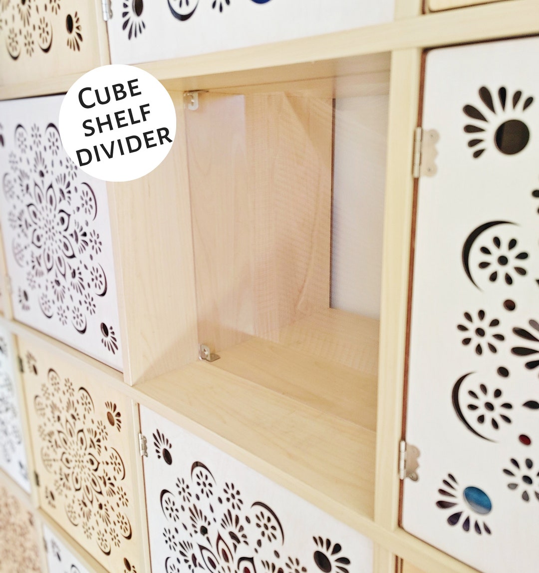 Easy "no Tools" Fixed Clear Divider Panel for Cube Shelves - Room ...