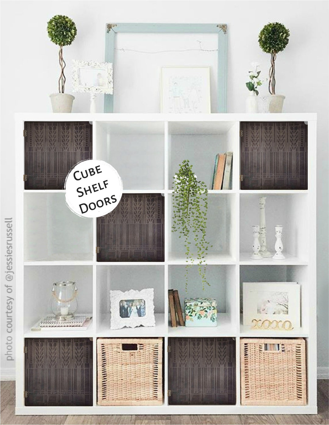 Art Deco Door Easy no Tools Cube Shelf Door Bookshelf Bookcase Insert Threshold Better Homes Gardens Walmart Storage Ikea Target Etsy