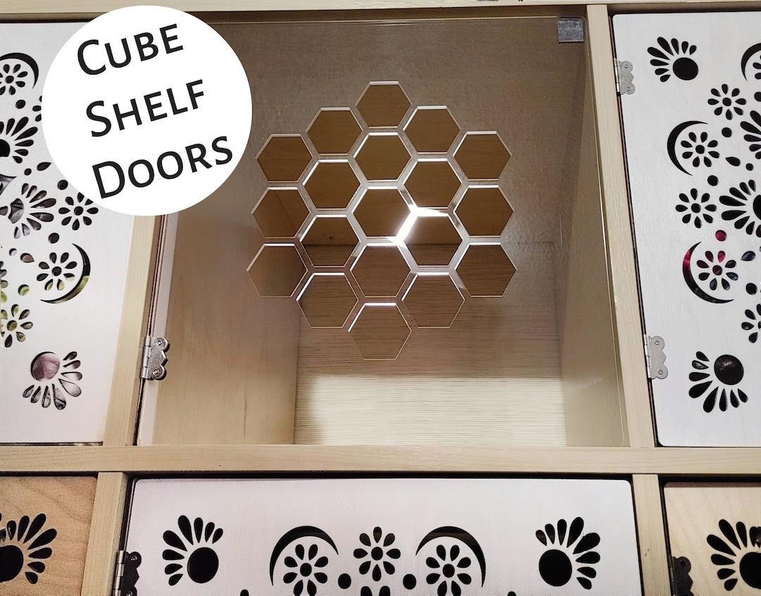 Clear "no Tools" Door for Cube Shelves - Honeycomb Cut Out, Acrylic ...