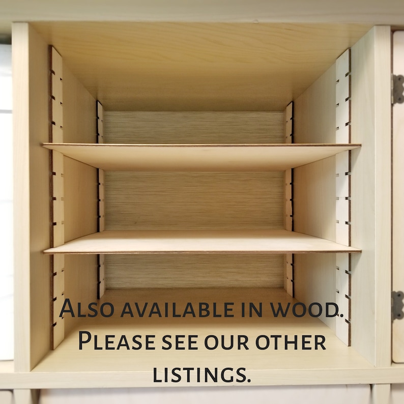 2 Shelf Clear Insert Acrylic Kallax Cube Shelf Adjustable | Etsy