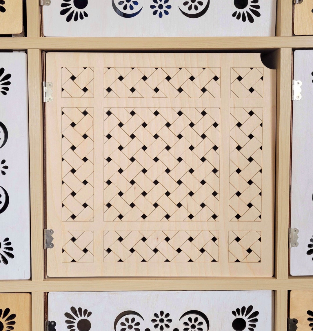 Woven Rattan Pattern Doors for Cube Shelves - No Tools Needed ...