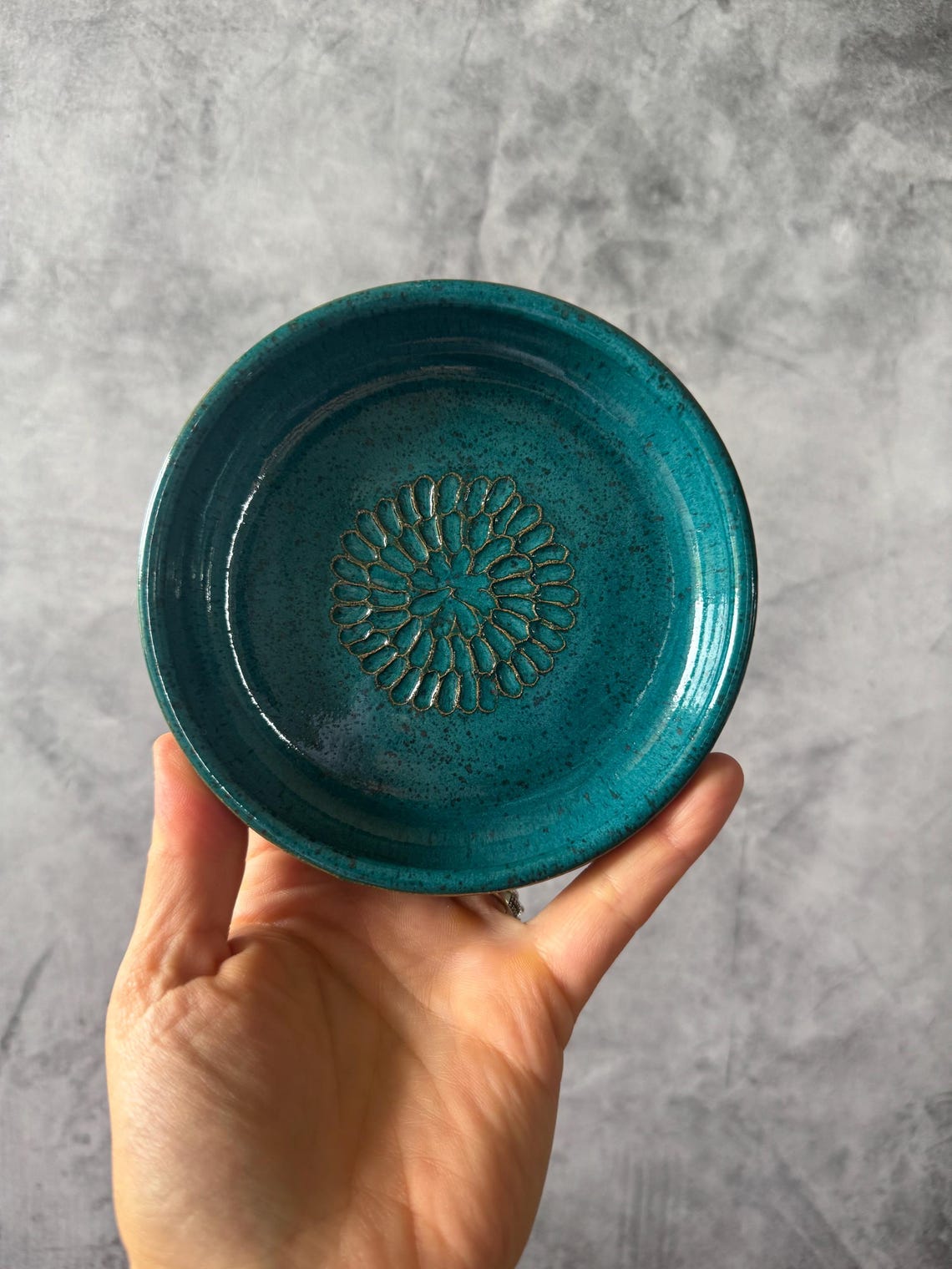 Handmade Ceramic Garlic Grater Plate, Teal, Ginger Grater Plate ...