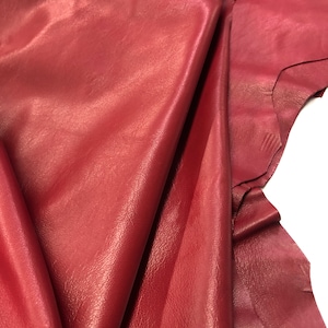 LEATHER Skins/dark RED Leather Skins/fall Red Lambskin Leather/ Buttery ...