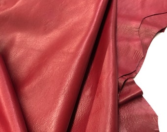WINE LEATHER SKINS/ Dark Red Lambskin Leather/ Buttery Soft | Etsy