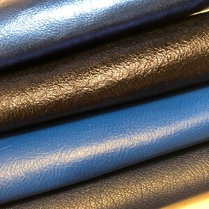 LEATHER BLUE GENUINE Leather Set/4 Crafting Sheets/royal Blue Leather ...