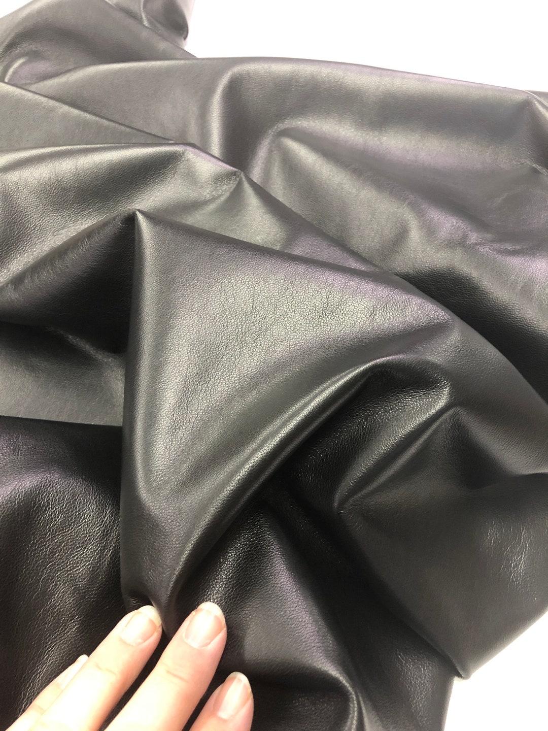 LEATHER BLACK Soft Leather/leather Skin/genuine Leather Sheets/choose ...