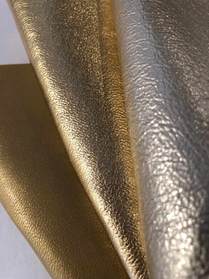 LEATHER CHAMPAGNE METALLIC Variety Set 3 Colors of Metallic | Etsy