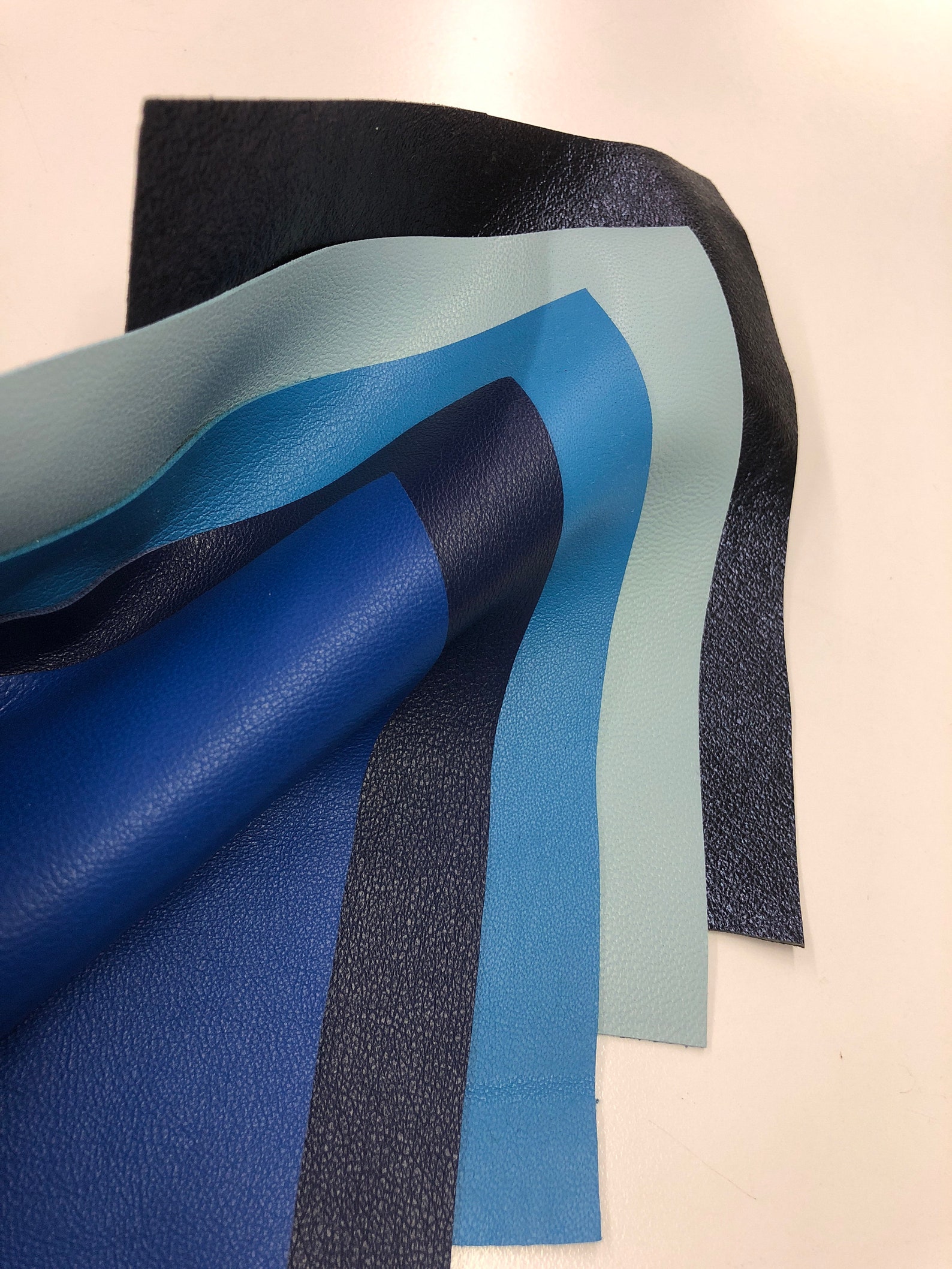 BLUE GENUINE LEATHER Sheets Set of 5, Size 6.25"x5.75", Baby Blue ...