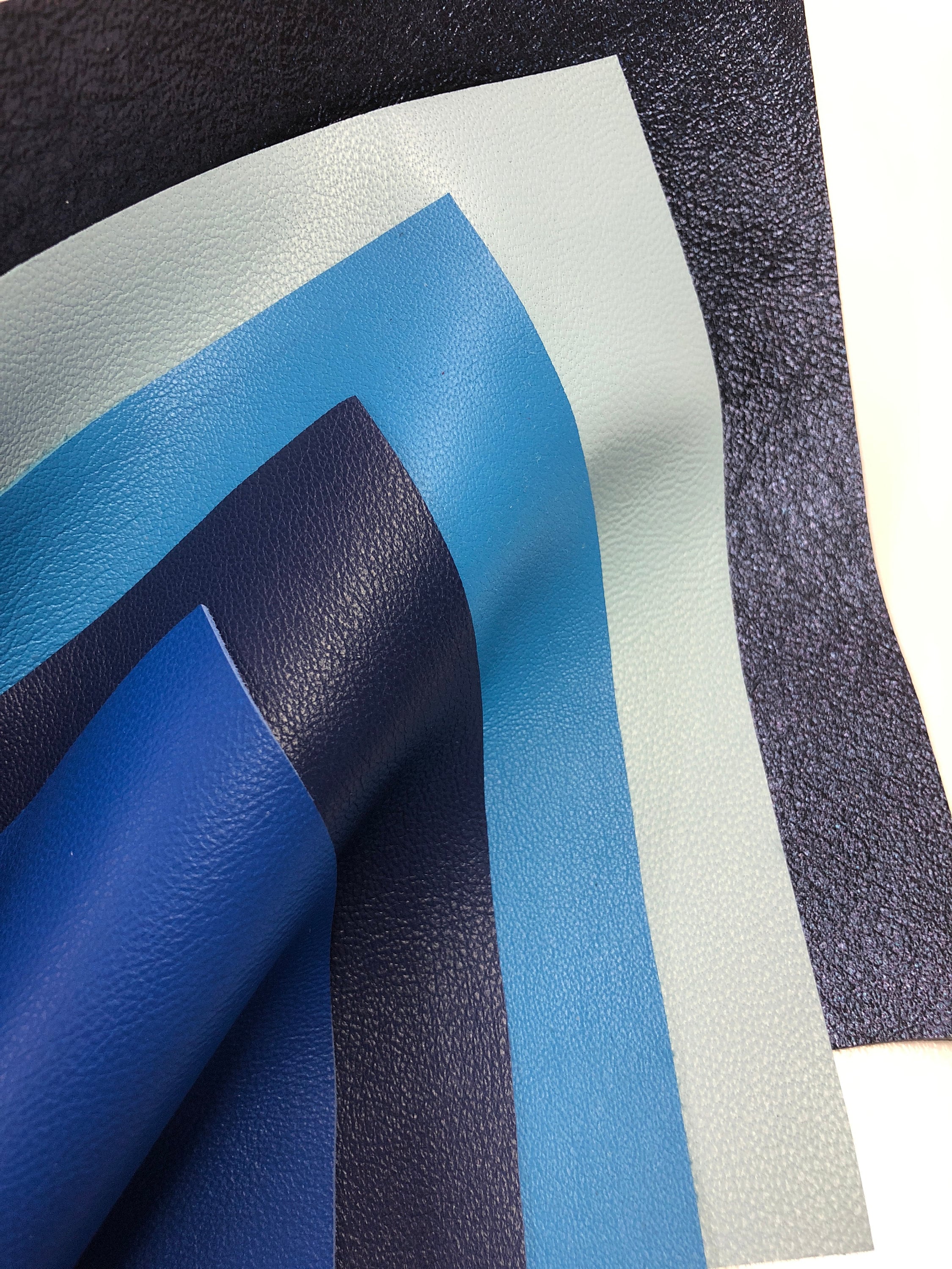 LEATHER Blue Shades,real Leather Sheets, Set of 5, Choose Size, Baby ...