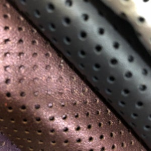 PERFORATED LEATHER SHEET Many Colors Many Designs Pick Your Color and ...