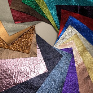 METALLIC LEATHERS ALL Colors Choose Your Color and Size Soft ...