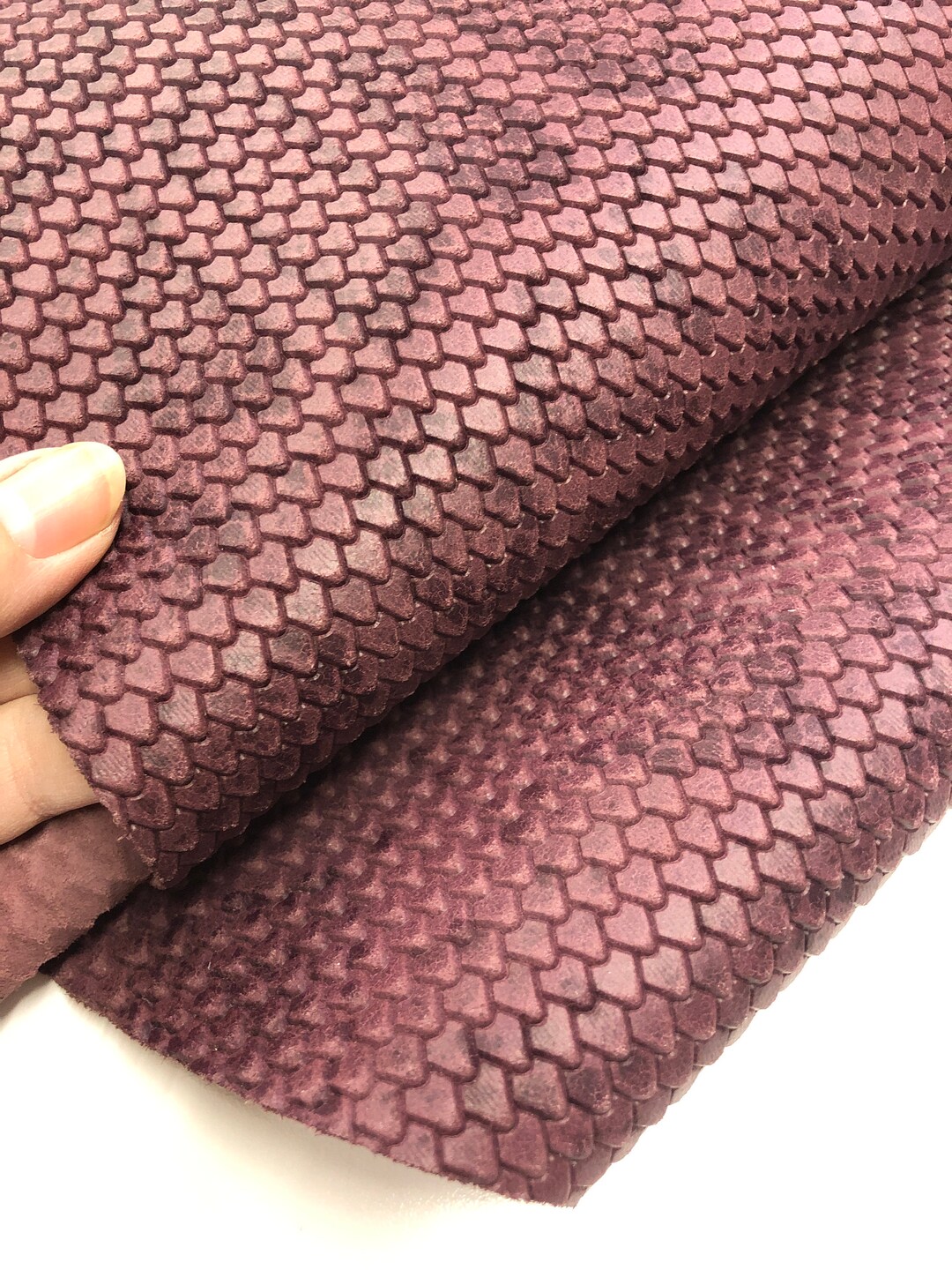 Anaconda LEATHER Print/python Scale Leather/cowhide Printed Leather ...
