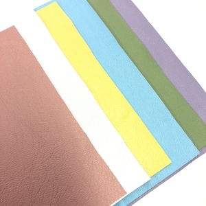 LEATHER NEW Pastel Colors LEATHER Set of 6 Colors Pink, White, Light ...