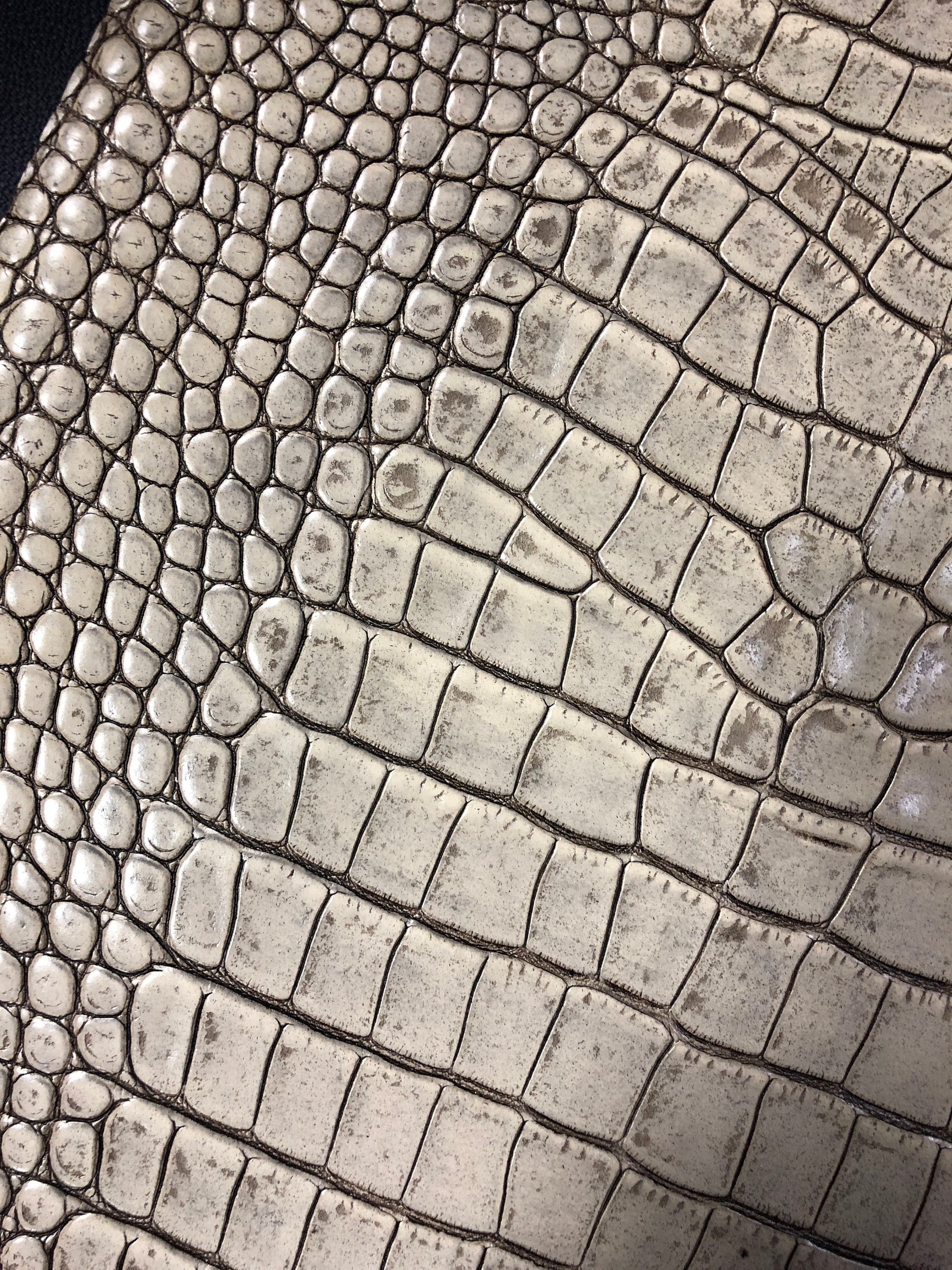 LEATHER Leather Crocodile Alligator Embossed Genuine | Etsy