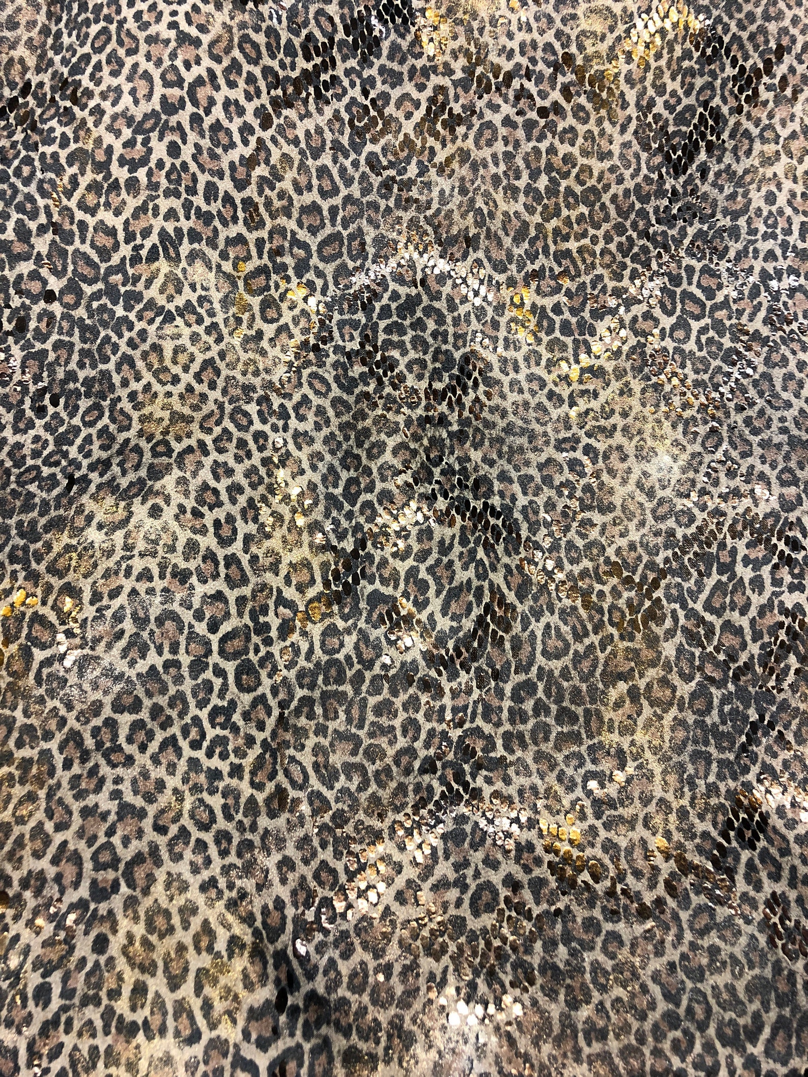 LEATHER Leopard Print With Gold in It LEATHER Hide Leather | Etsy