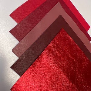 Red Leather/lambskin LEATHER, Leather Scrap, Leather Sheets, Thickness ...