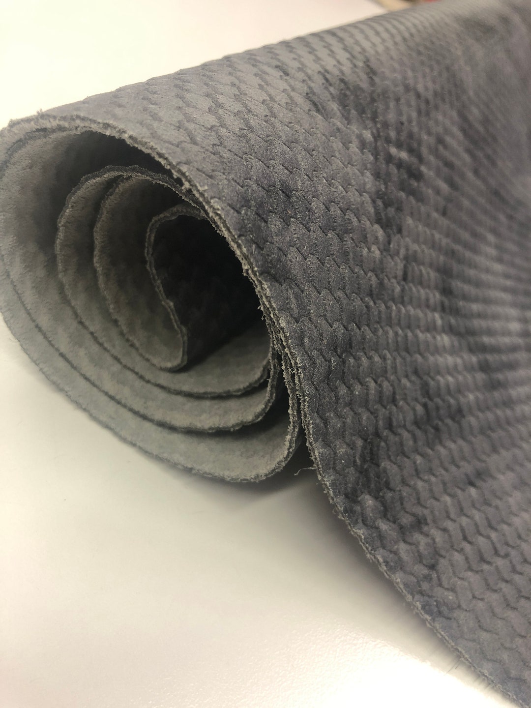 LEATHER Anaconda Print/grey PYTHON Scale Leather/cowhide Printed ...