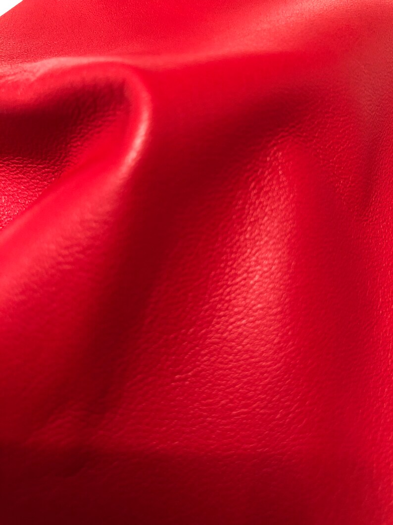 RED SUPERB LEATHER , Genuine Leather Sheet, Leather Scrap, Choose Your ...