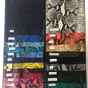 LEATHER SNAKE Python,most Realistic Print, Genuine Leather Sheets ...