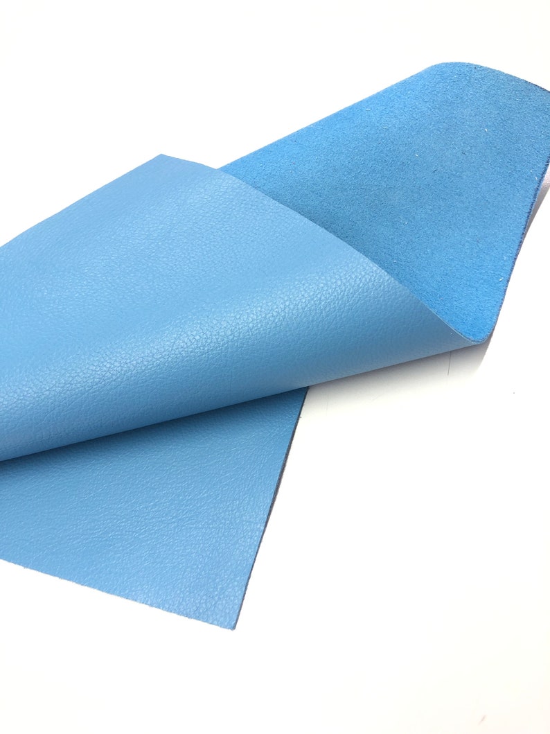 Blue LEATHER 10x10 Sky Blue LEATHER Blue Leather Sheet | Etsy