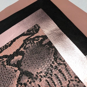 LEATHER PINK BLACK Genuine Leather Set of 4 Pieces, Pink, Black ...