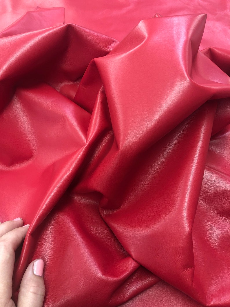 RED LEATHER , Genuine Leather Sheet, Top Quality Leather, Choose Your ...