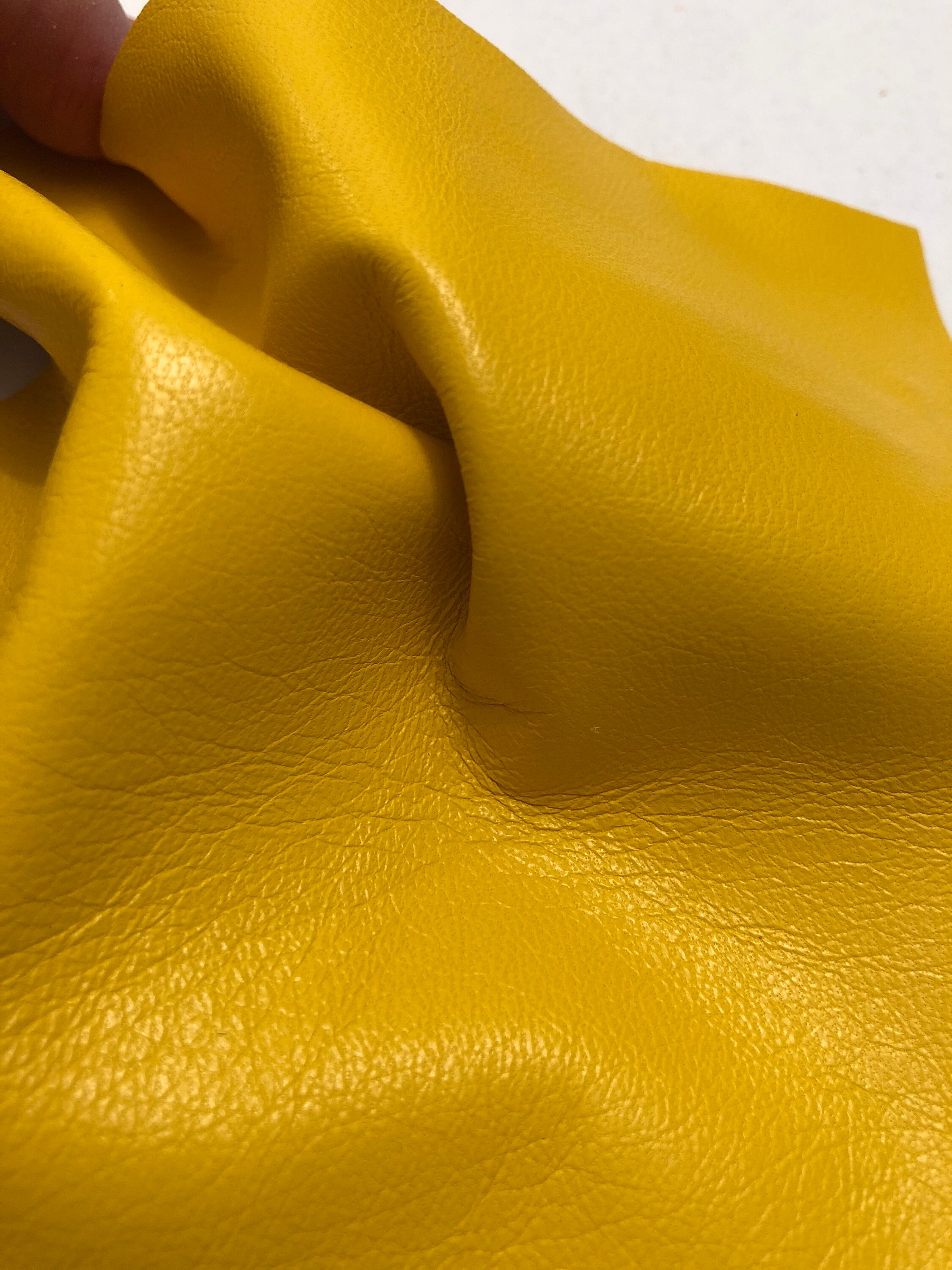 YELLOW SUPERB Leather,genuine Leather Sheet, Leather Scrap, Buttery ...