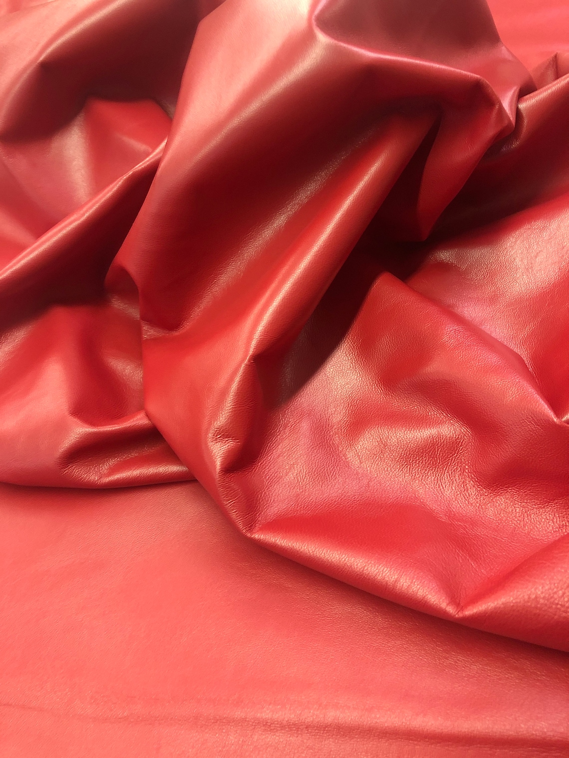 RED LEATHER Genuine Leather Sheet Top Quality Leather | Etsy