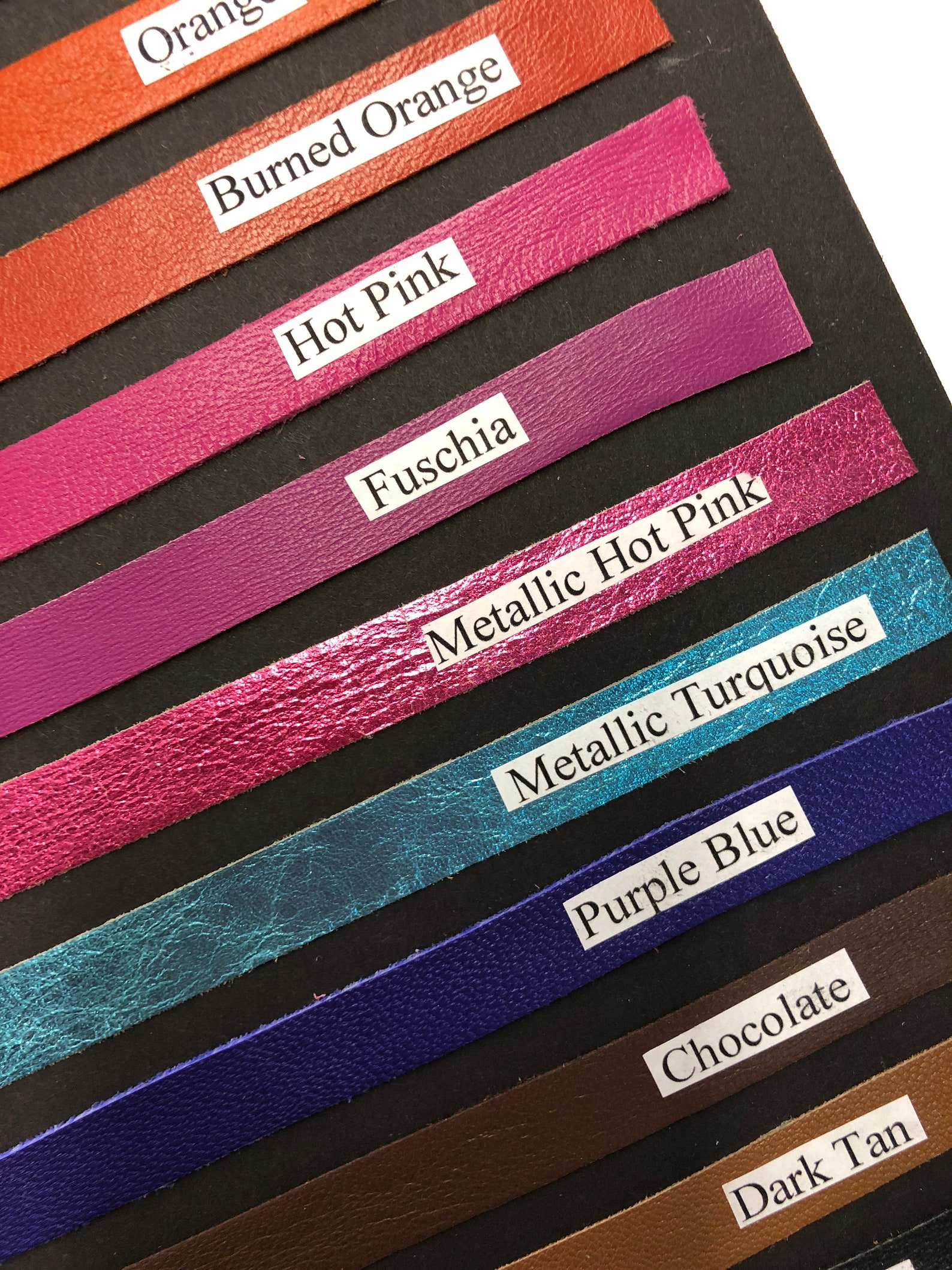 1/2" Pre-cut LEATHER STRIPS /cut Leather * Colored Leather Craft ...