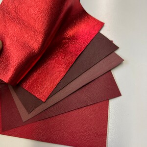 Red Leather/lambskin LEATHER, Leather Scrap, Leather Sheets, Thickness ...