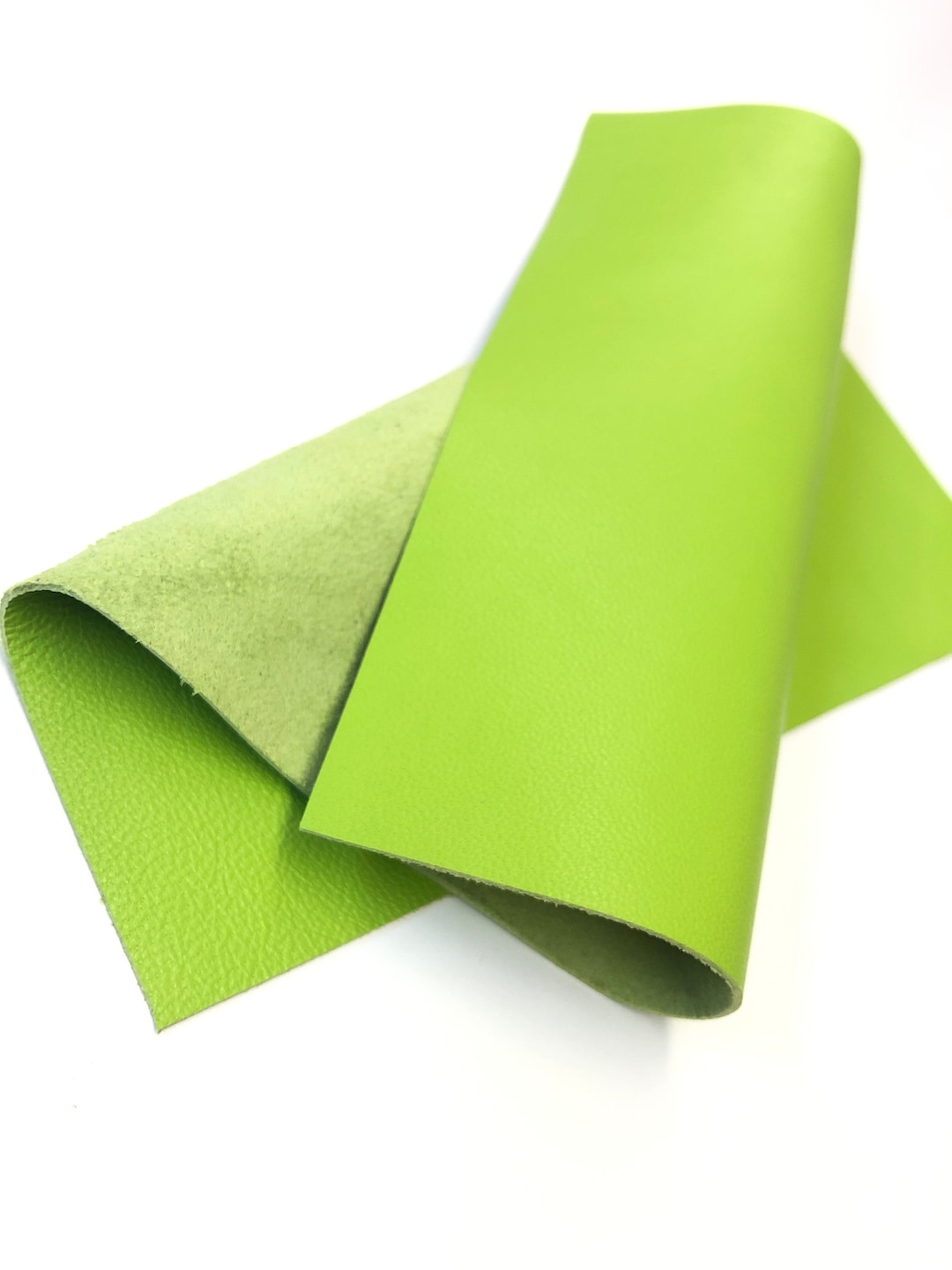 Green LEATHER 10”x10” Neon Green LEATHER, Bright Green Leather Sheet ...