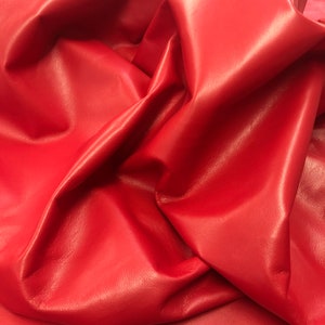 RED LEATHER , Genuine Leather Sheet, Top Quality Leather, Choose Your ...
