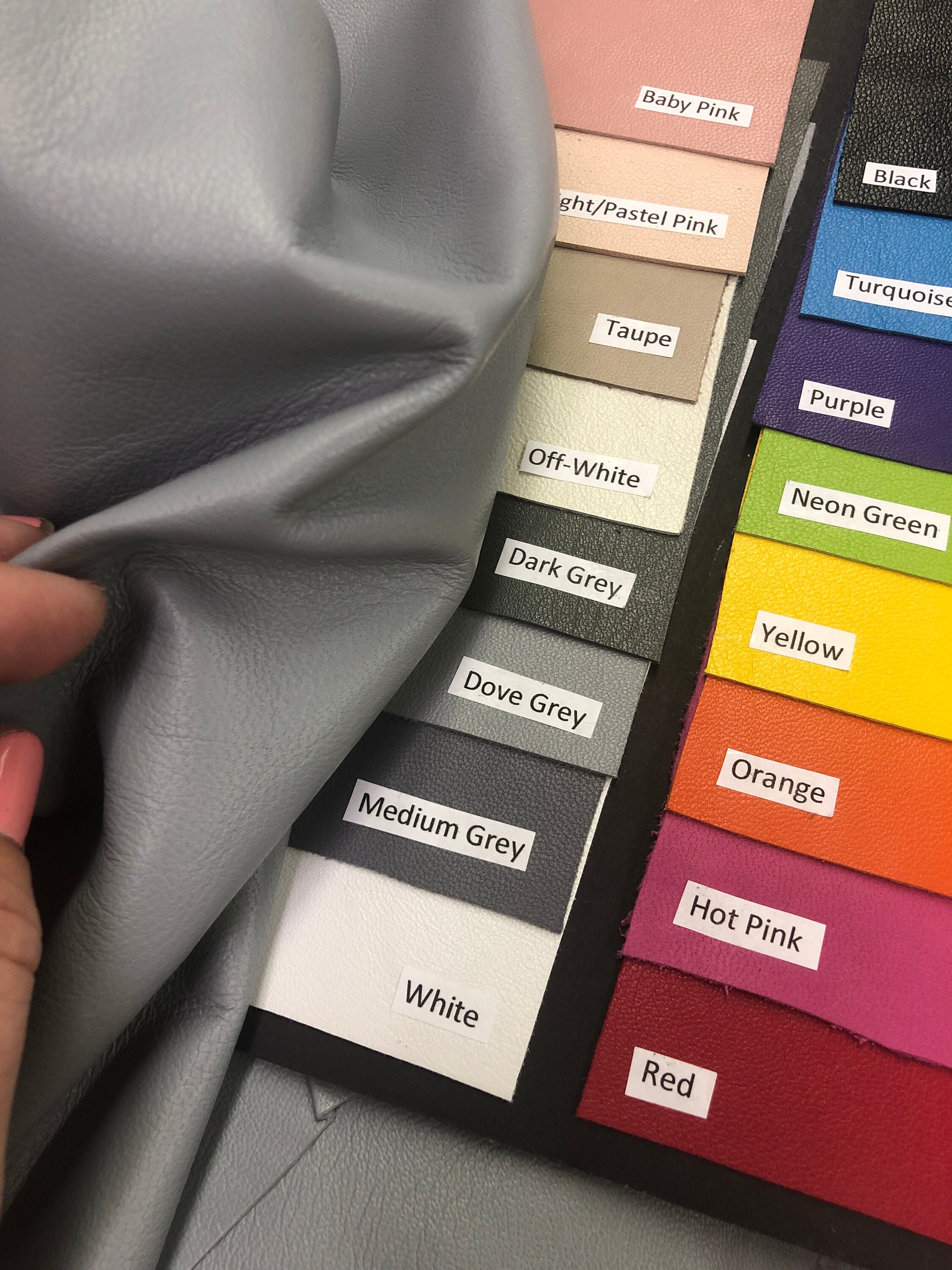 LEATHER DOVE GREY Superb Leather, Soft Thin Lambskin Leather, Thickness ...