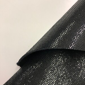 LEATHER 8"x10" Black SHINY DOT Leather/black Cowhide Suede/shiny Black ...