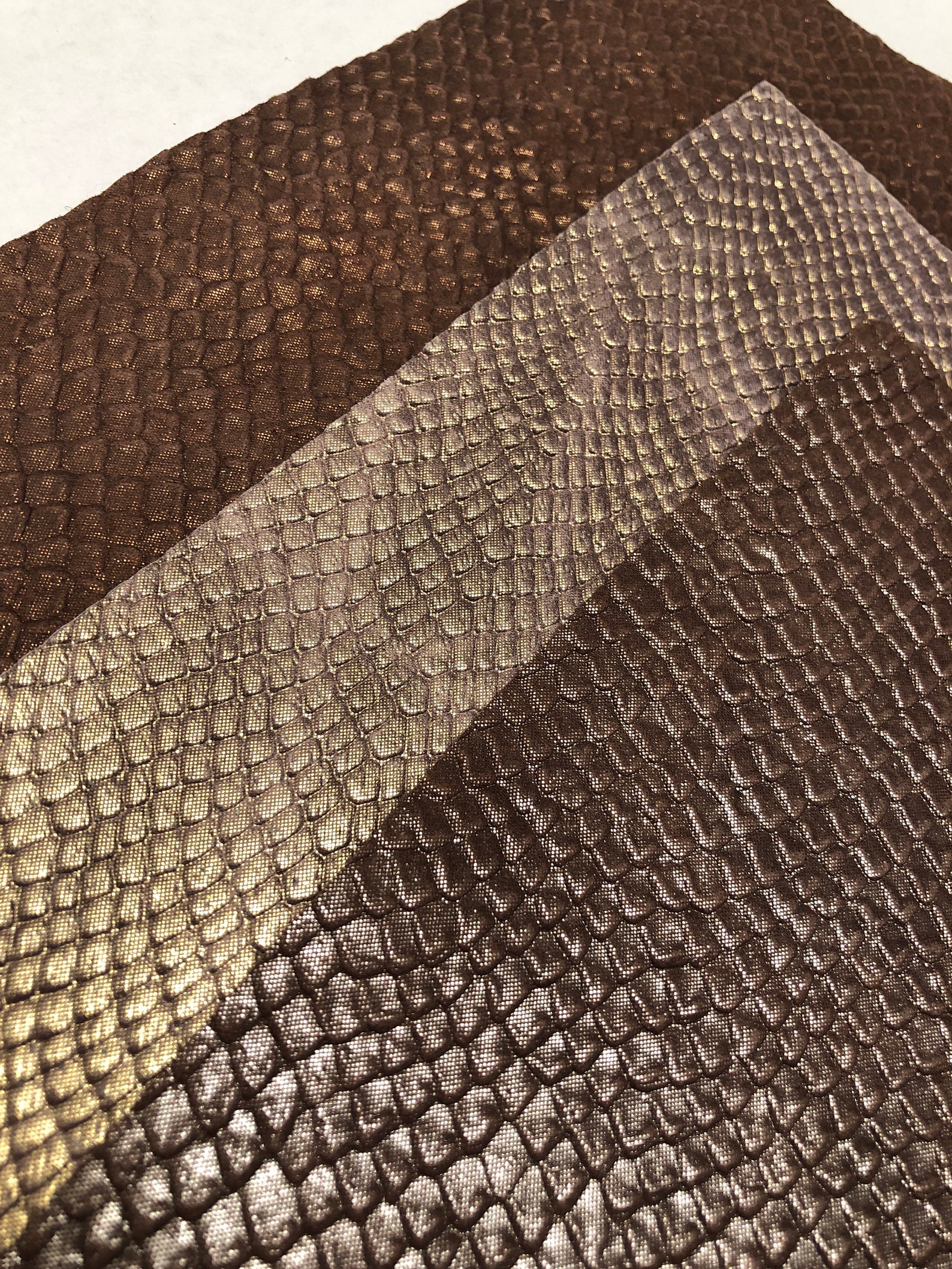 THE MOST AMAZING Shimmering Snakeskin Scale in Soft Bronze, Soft Gold ...