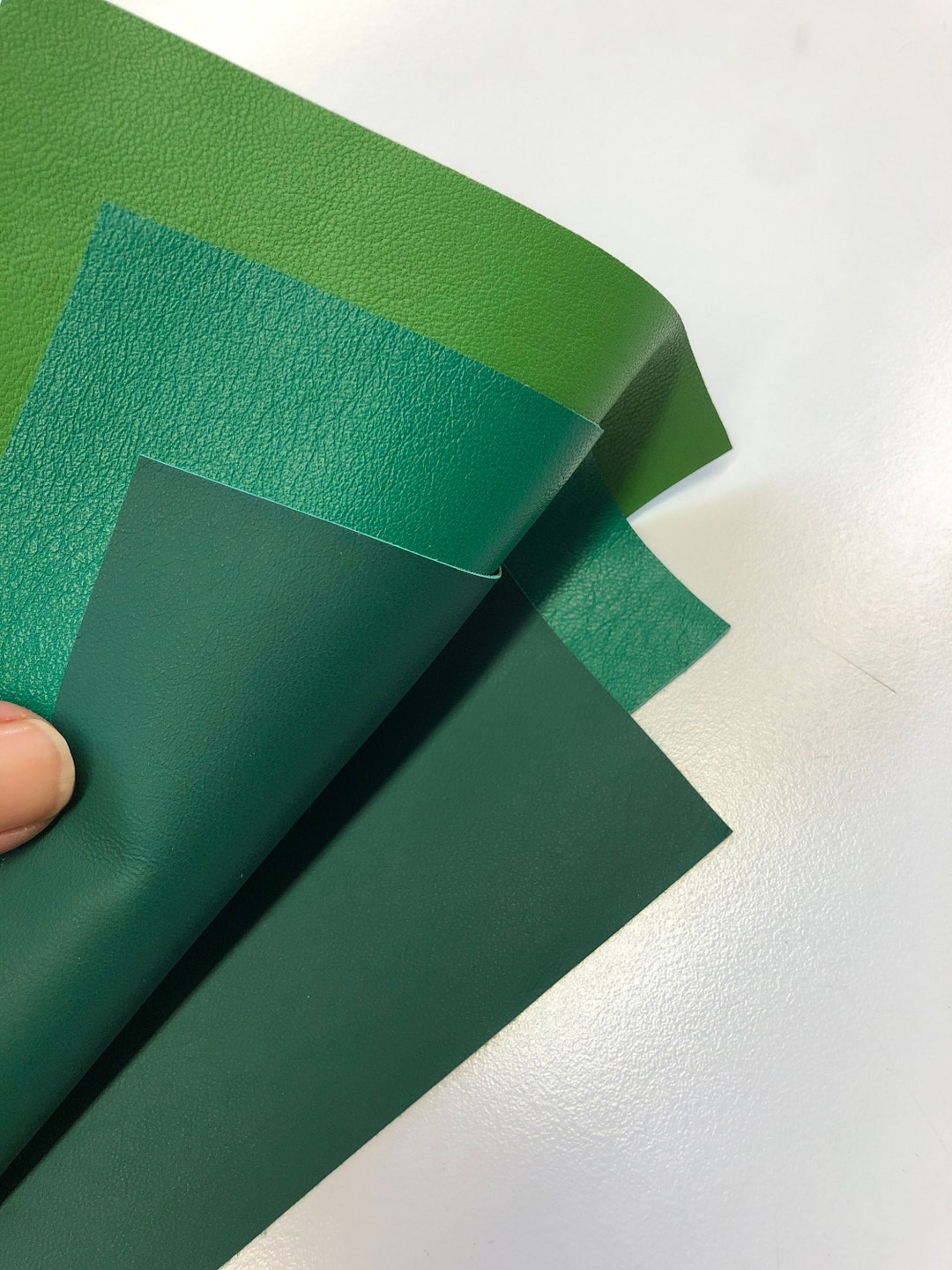 LEATHER GREEN 6"x6" Emerald Green Leather Sheet, Dark Green Leather ...