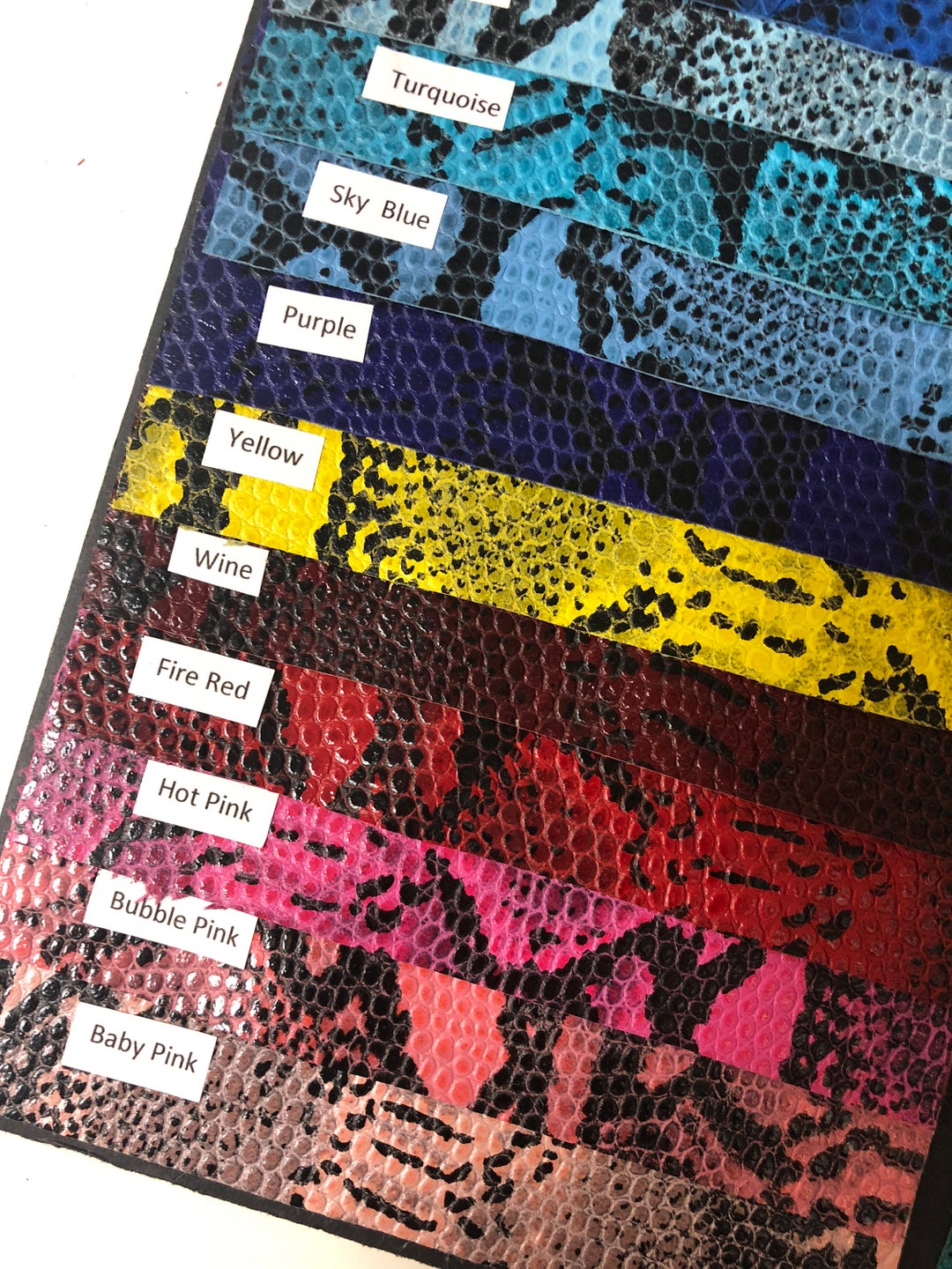 LEATHER SNAKE Print, Genuine Leather Sheets,skins, Buttery Soft Leather ...