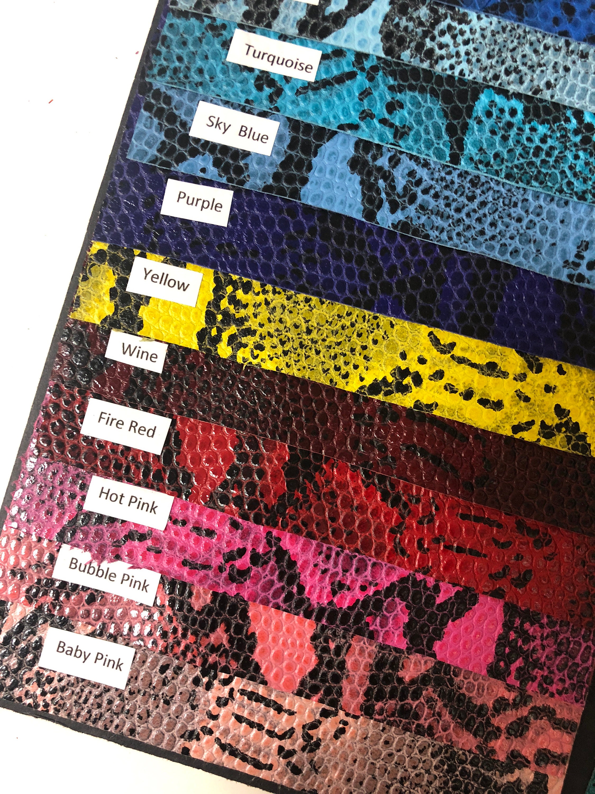 LEATHER SNAKE PYTHONMost realistic Print genuine leather | Etsy