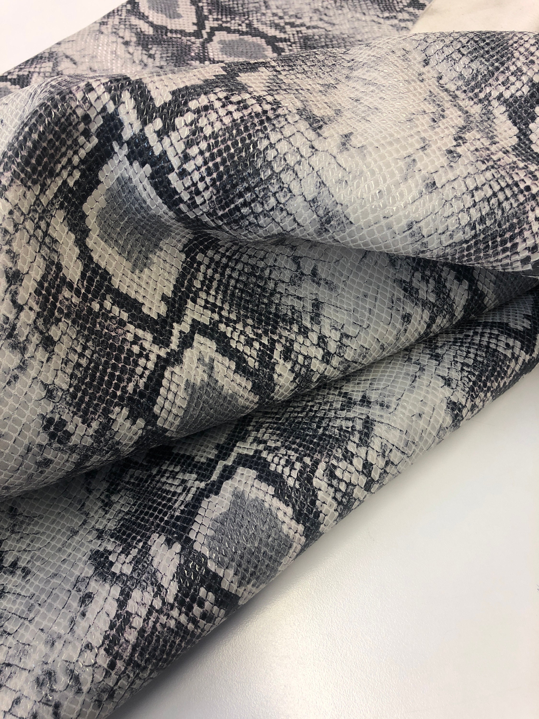 SNAKE LEATHER Python 9x9 Snakeskin Print Calfskin | Etsy