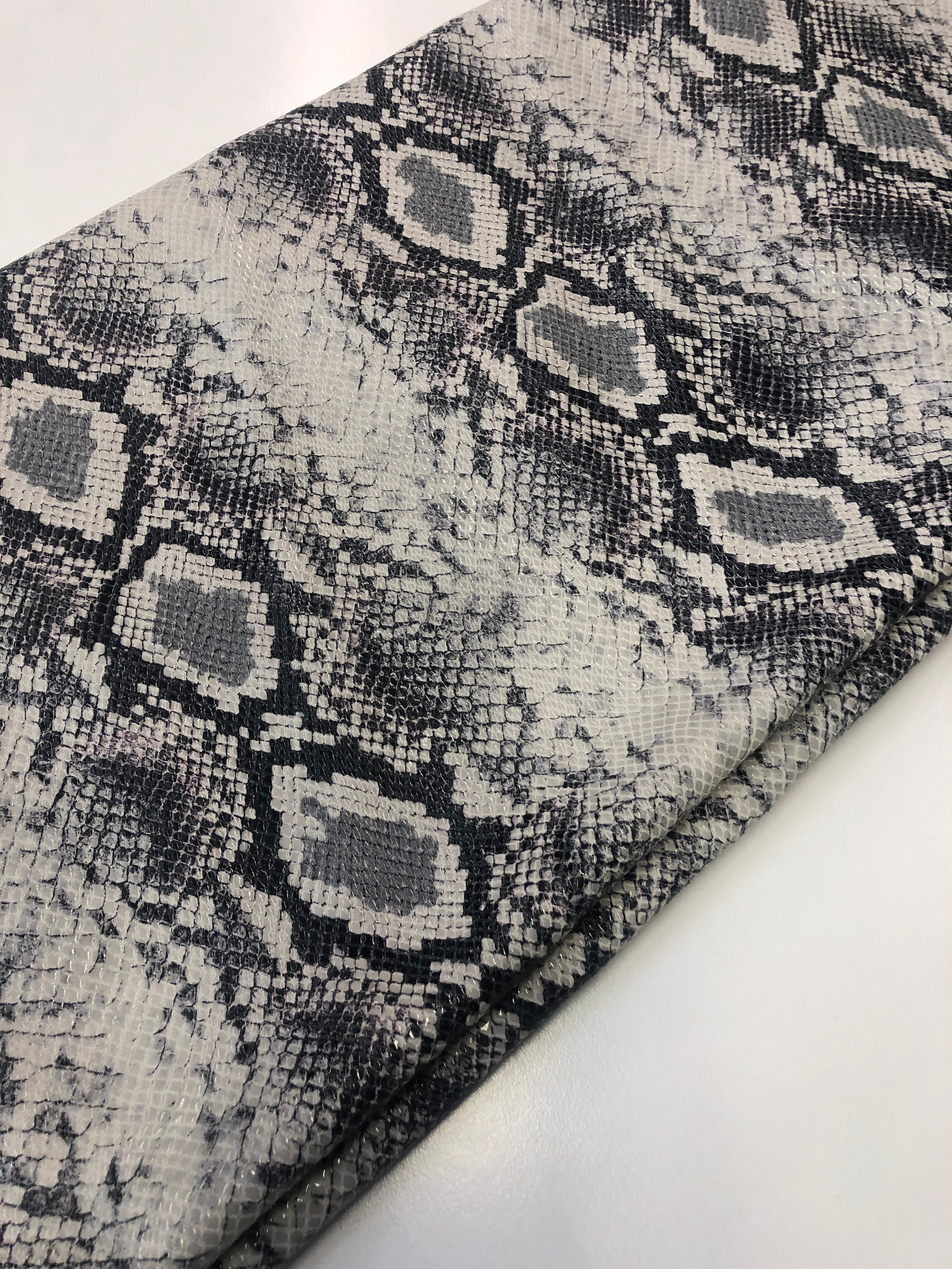 SNAKE LEATHER Python 9x9 Snakeskin Print Calfskin | Etsy