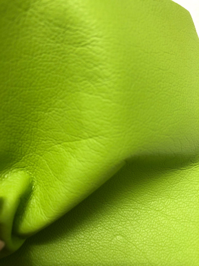 LEATHER NEON GREEN/ Genuine Leather Sheets Superb Leather | Etsy