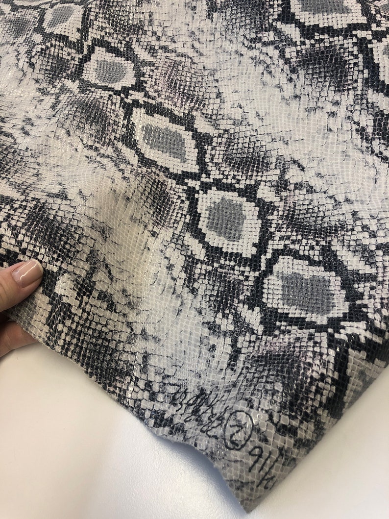 SNAKE LEATHER Python 9x9 Snakeskin Print Calfskin | Etsy