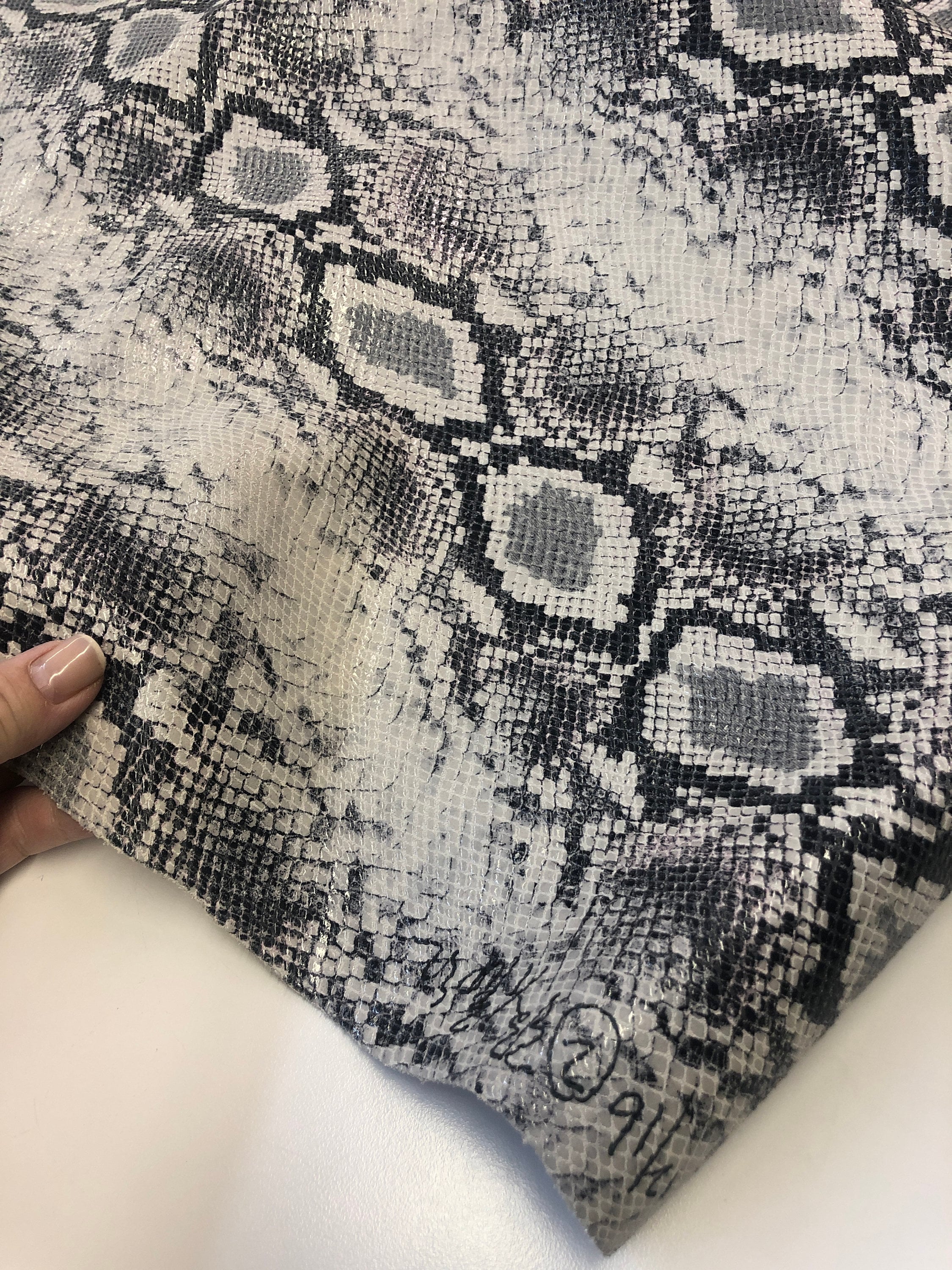 SNAKE LEATHER Python 9x9 Snakeskin Print Calfskin | Etsy