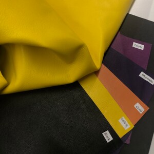 Yellow GENUINE LEATHER SUPERB Quality, Yellow Leather Sheet, Choose ...