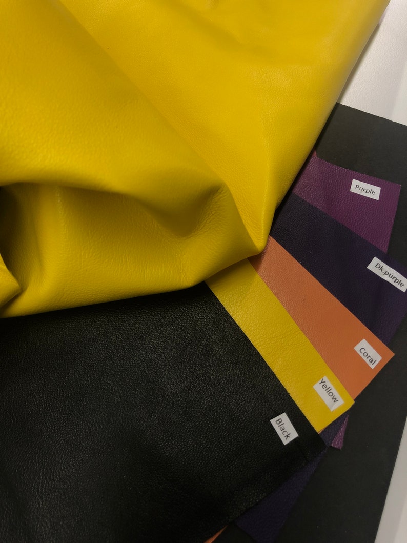Yellow GENUINE LEATHER SUPERB Quality, Yellow Leather Sheet, Choose ...