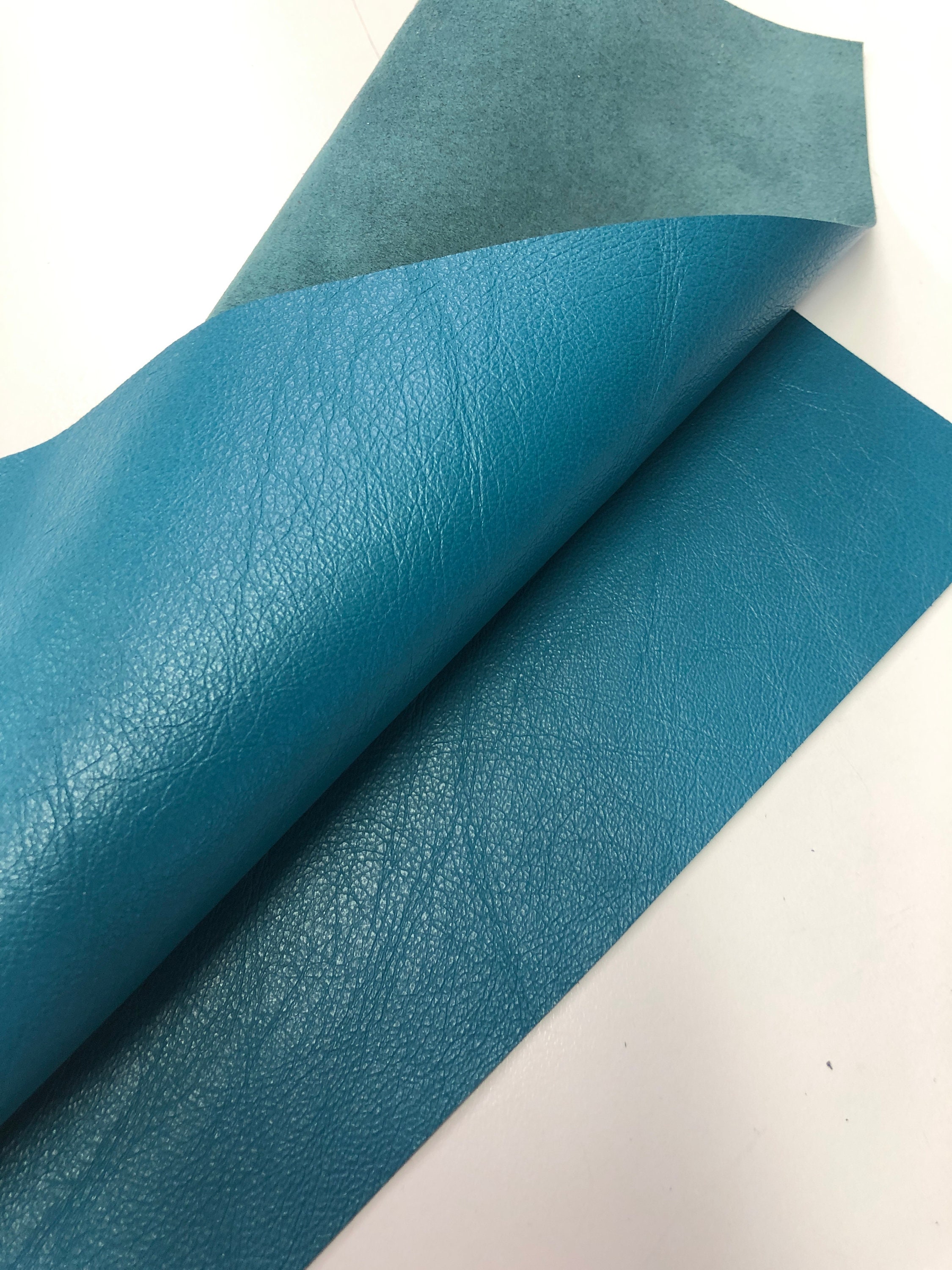 LEATHER 10”x10” Turquoise Green LEATHER, Leather Sheet, Leather Skins ...