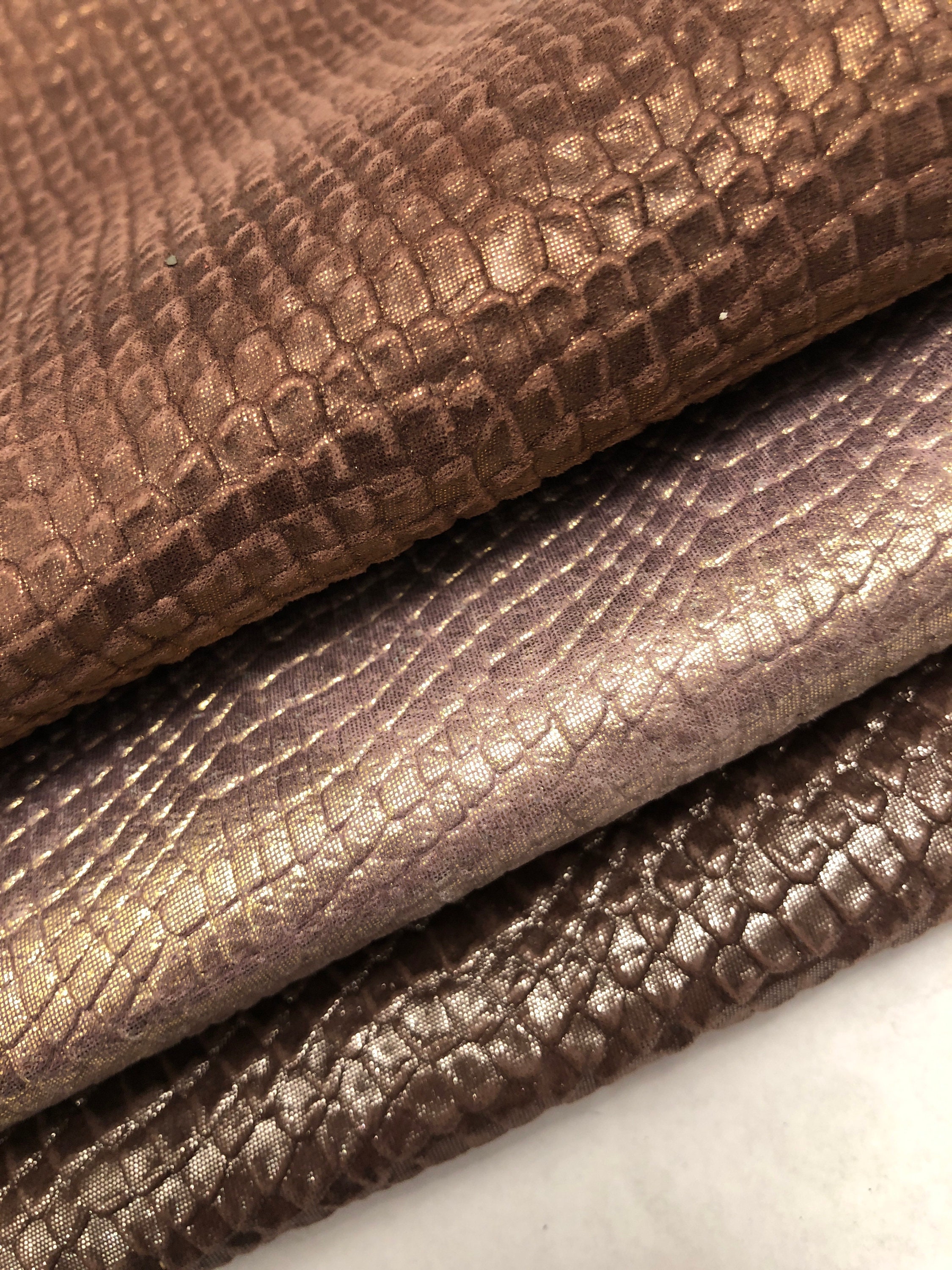 THE MOST AMAZING Shimmering Snakeskin Scale in Soft Bronze | Etsy