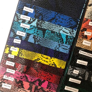 LEATHER SNAKE Python,most Realistic Print, Genuine Leather Sheets ...
