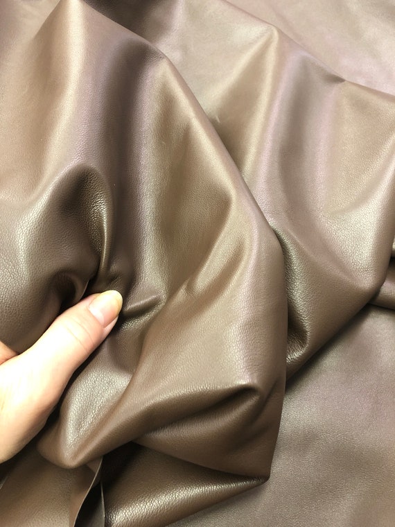 LEATHER GENUINE SKIN Chocolate Brown Color superb M - Etsy