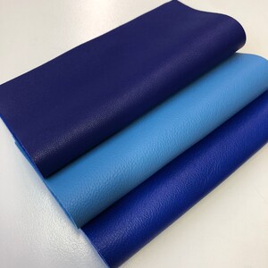 LEATHER Purple 6"x6" Blue Leather Sheet, Sky Blue Leather Skins/royal ...
